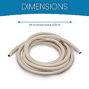 Senville 20 Ft Drain Hose Line for Mini Split Air Conditioner Ductless Heat Pump