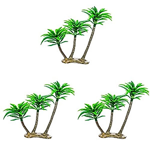 BESTOYARD Home Decor Home Decor 3 Pieces Palm Model Artificial Aquarium Tree Artificial Aquarium Plants Fish Tank Tree Tree Mini Artificial Decoraciones para Salas De Casa Artificial Plants