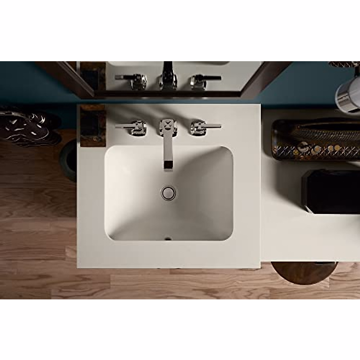 KOHLER 20000-0 Caxton Rectangle Undermount Bathroom Sink, 20-1/4" W x 15-11/16" L, White