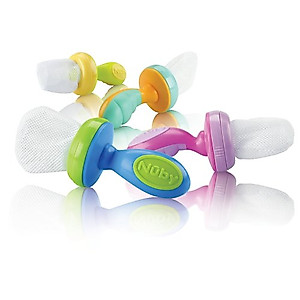 Nuby 2-Pack Nibbler Mesh Feeders, Colors May Vary