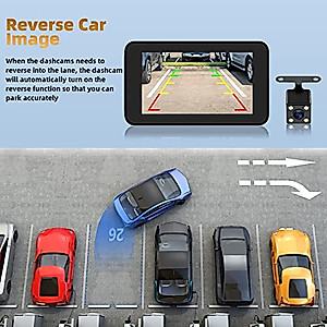 Dash Cam Front and Rear, 4K Full HD Dashcam for Cars,170°Wide Angle Dashboard Cameras with 3 Inches, Super Night Vision, G-Sensor, Loop Recording, 24 Hours Parking Monitor with 32GB Card