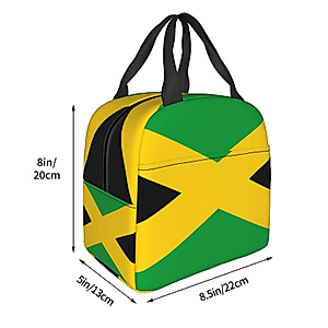 ZBRYNO Flag of Jamaica Handheld Aluminum Foil Padded Lunch Bag, Keep Your Food Cool or Warm for About 4 Hours
