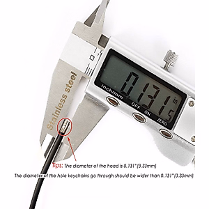 CrocSee 4 Inches Key Rings Stainless Steel Wire Keychains Cable Heavy Duty Luggage Tags Loops Tag Keepers 2mm Twist Barrel (100)