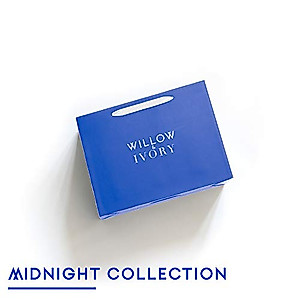 Willow&Ivory Bathroom Accessories Set | 5 Piece, Matte Black Ceramic Bath Set | Toothbrush Holder, Soap Dispenser, Soap Dish, 2 Tumblers | Midnight Collection