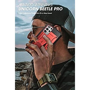 SUPCASE Unicorn Beetle Pro Series Case Designed for Samsung Galaxy S21 Ultra 5G (2021 Release), Full-Body Dual Layer Rugged Holster & Kickstand Case Without Built-in Screen Protector (Ruddy)