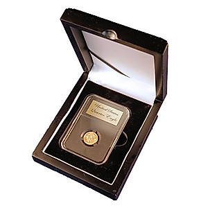 Guardhouse Wood Display Box for NGC/PCGS/Premier/Little Bear Elite Coins in Certified or Certified Style Holders/Slabs (Single Coin, Matte Black Finish)