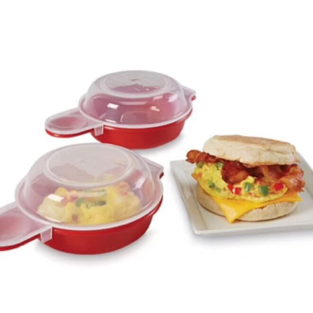 YYYFEI Microwave Egg Cooker,1 Minute Fast Egg Hamburg Omelet Maker Kitchen Cooking Tool,2pcs