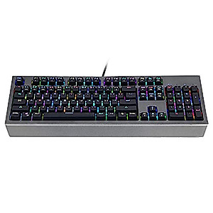 Teerwere Gaming Keyboard Gaming Keyboard RGB 104 Key Outemu Blue Switch Mechanical Gaming Keyboard for Gaming PC Laptop Mechanical Gaming Wired Keyboard Mechanical Gaming Keyboard