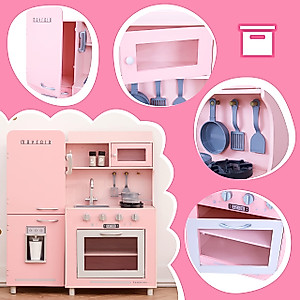 Teamson Kids - Little Chef Mayfair Retro Play Kitchen - Pink