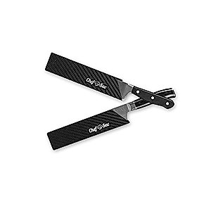 Chef Sac Knife Edge Guards | Universal Knife Cover & Professional Knife Protector | Durable BPA-Free ABS Plastic Knife Guards | Gentle Non-Scratch Felt Lining Chef Knife Sheath (2-Pack - 8.5)