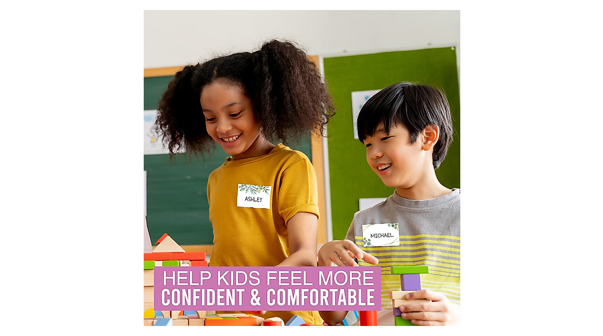 Eco-Friendly Greenery Name Tags for Kids & Classrooms