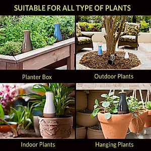 SmartiLiving Ollas (Set of 4) | 12oz Terracotta Plant Watering Globes - Self Watering Planter Insert - Automatic Plant Watering Devices | Vacation Watering Pots for Indoor & Outdoor Plants