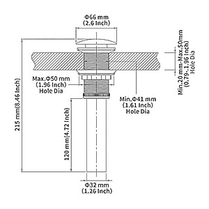 EAARSUO Bathroom Sink Pop Up Drain Without Overflow, Vessel Sink Drain with Detachable Filter Basket, Anti-Corrosion and Anti-Clogging Sink Pop Up Drain Stopper (Brushed Gold)