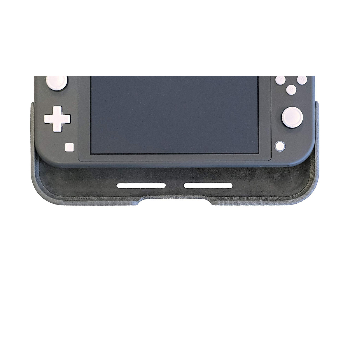 GENKI Force Field Lite - Dual Magnetic Flip Case for Switch Lite, Protective Vegan Leather Exterior with Built-in Ergonomic Grips