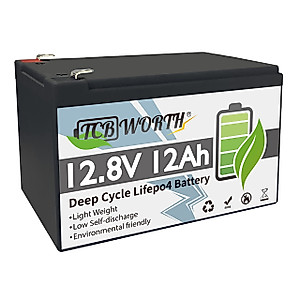 Vinnotech Lithium Battery 12V 6Ah LiFePO4 Batteries with 10A BMS, Deep Cycle Rechargeable Lithium Iron Phosphate Battery, for Alarm System, Backup UPS