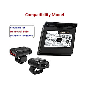 GIKYSUIZ 10-Pack 2160mAh Upgraded Battery for Honeywell 8680i Smart Wearable Scanner fits Part Number BAT-SCN02 BAT-SCN03