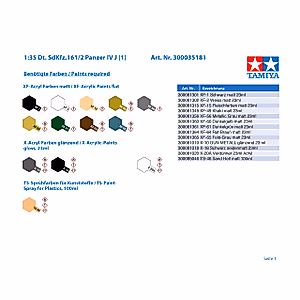 TAMIYA Models 35181 Panzerkampfvagen IV Ausf.J Sd.Kfz.161/2 Model Kit