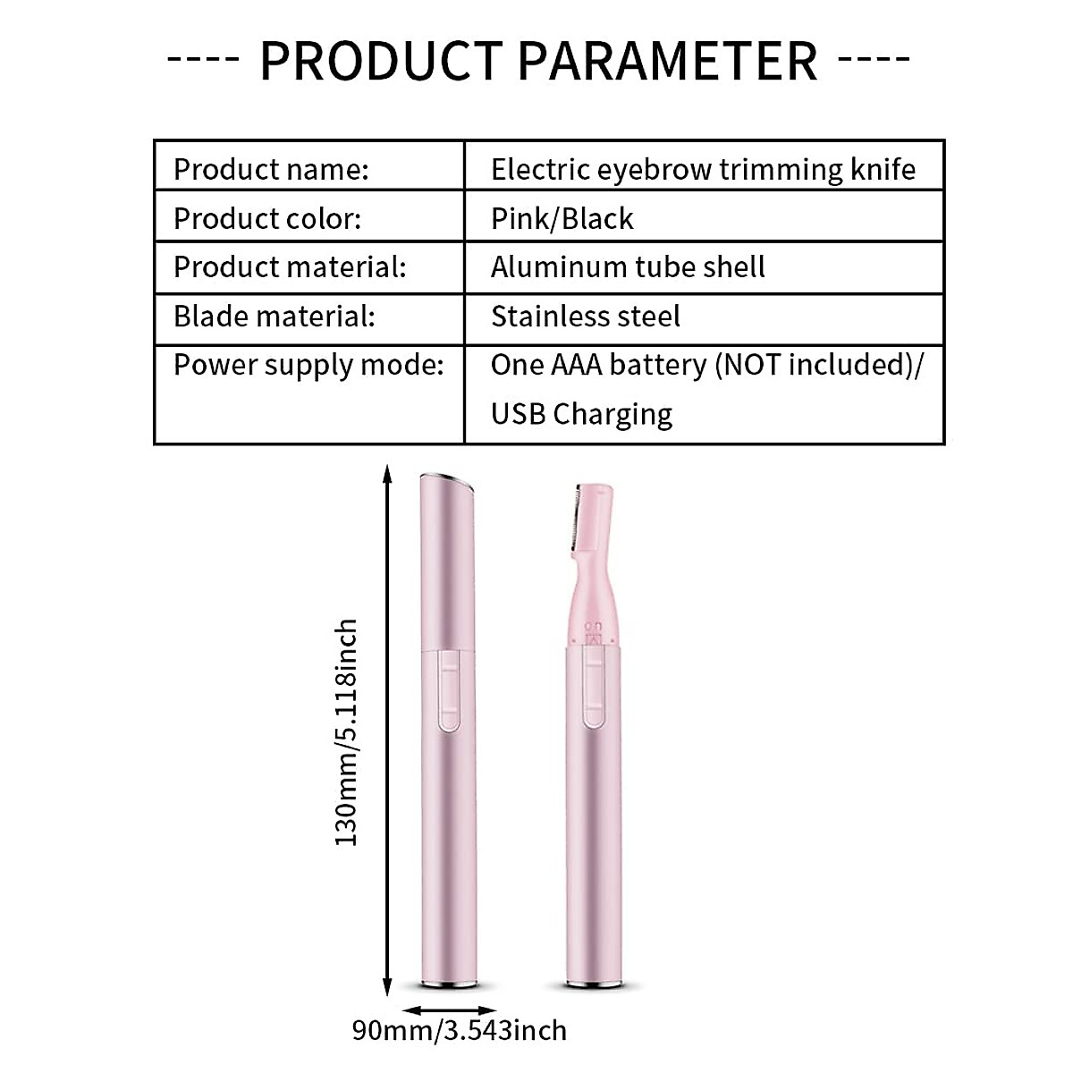 MEIYIXIN Electric Eyebrow Trimmer for Women Facial Eyebrow Razor Wholebody Chin Lips Neck Bikini-line Armpit Eyebrow Epilator