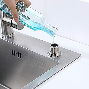 GORDEE Soap Dispenser for Kitchen Sink, Engineering Grade ABS Pump Head, Refill from The Top, Built in Sink Countertop with 11.8 OZ(350ML) PET Liquid Soap Bottle, F035 Brushed Nickel