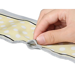 Allegra K Skinny Scarves 50s Polka Dot Neck Wraps for Women Cute Ribbon Hairband Neckerchief Yellow Heart 1 Pcs