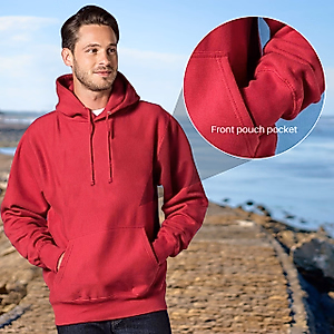 MV Sport Cool Fleece Hoodies for Men (Drawstring Hoodie Mens Sweatshirt) Mens Hoodies Pullover (Black, X-Large)