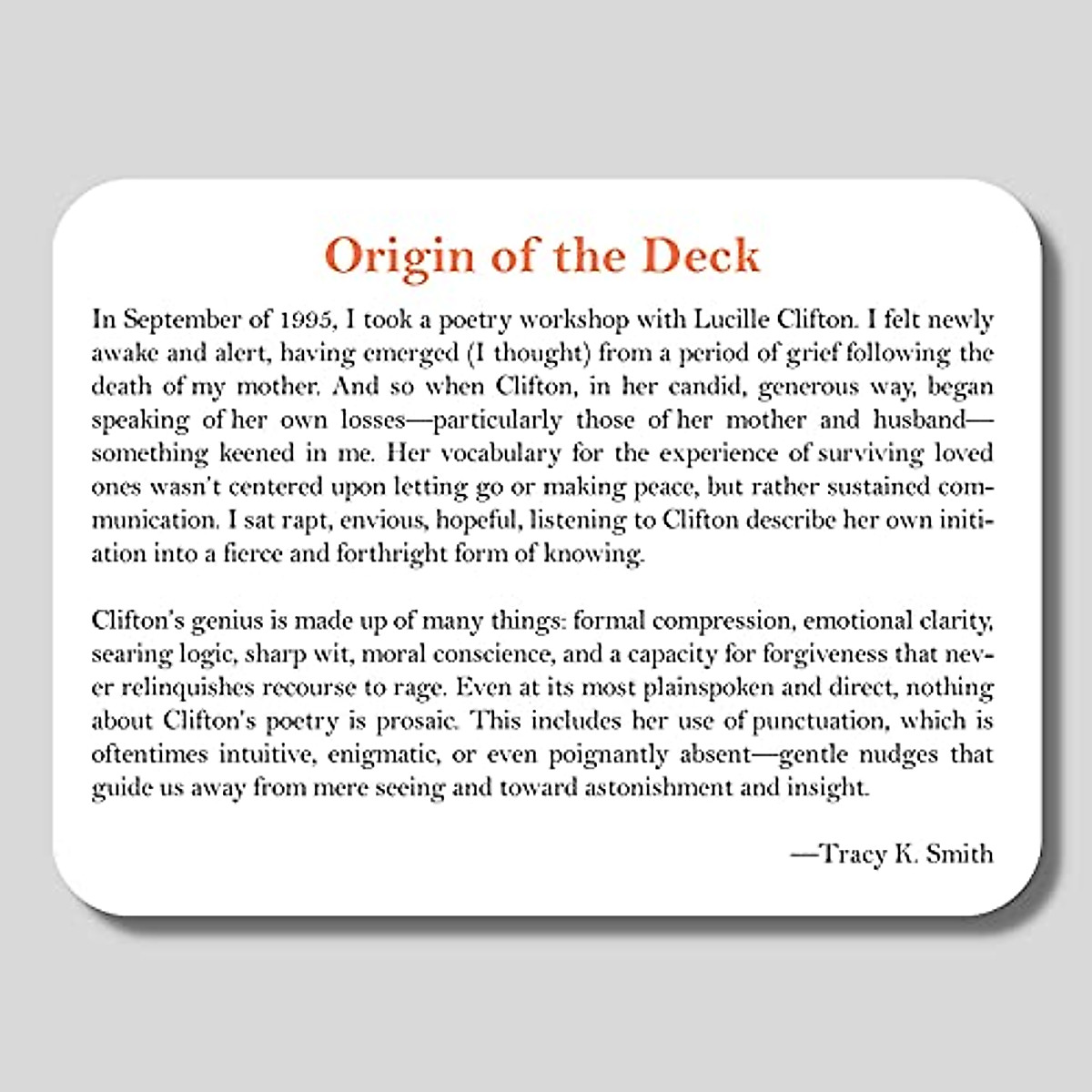 Divining Poets: Clifton: A Quotable Deck from Turtle Point Press (Divining Poets: A Quotable Deck from Turtle Point Press)