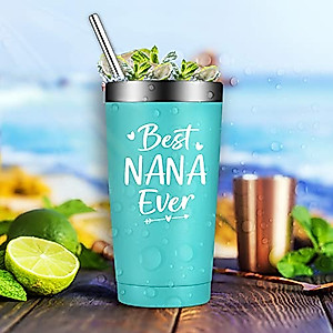BIRGILT Best Nana Ever Gifts - Gifts for Nana from Granddaughter, Grandson - Mothers Day Gift from Grandkids - Birthday, Christmas Gifts for Nana, Mimi, Grandma - 20oz Nana Tumbler