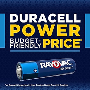 Rayovac Alkaline AA Batteries, 815-36PPF, 36-Pack with Recloseable Lid