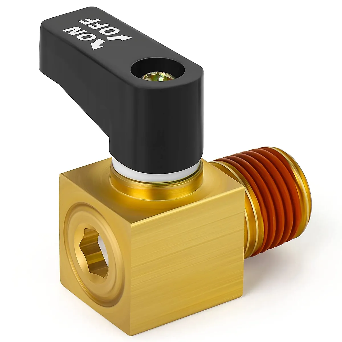 TAISHER 5PCS Brass Drain Cock Ball Valve Air Compressor Accessories 1/4" NPT Male