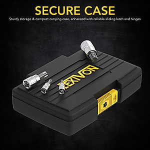 LEXIVON Torx Bit Socket Set, Premium S2 Alloy Steel | 13-Piece Star T8 - T60 Set | Enhanced Storage Case (LX-143)