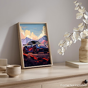 Inspirational Wall Art Co. - Stylish | 2023 Porsche 911 - Car Posters for Boys Room - Car Wall Decor - Car Room Decor - Car Posters for Men | 11x14 Inches Unframed