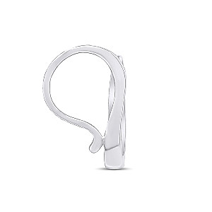 AFFY Interchangeable Pendant Hanger Slide Pearl Enhancer Fits 7mm In 14k White Gold Plated 925 Sterling Silver