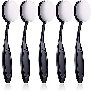 UNIMEIX 5 Pack Blending Brushes for Card Making Blending Tools for Drawing Blending Brush Blender（Size 3, 1.18" Brush Head, Black）