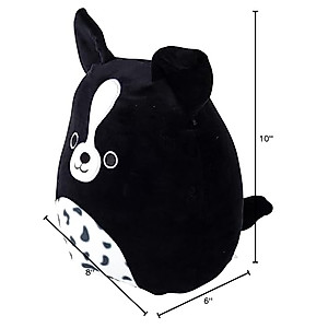 Squishmallows Original 10-Inch Monty The Border Collie - Official Jazwares Plush - Collectible Soft & Squishy Puppy Stuffed Animal Toy - Add to Your Squad - Gift for Kids, Girls & Boys
