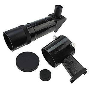 Astromania 9x50 Angled Finder Scope, Black - You Will no Longer Need to Strain Your Neck at Difficult Angles and are Also able to Search for Objects which are not so Easy to find