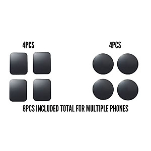 Phone Holder Car 8 Pack Magnetic Metal Plate with 3M Adhesive Sticker Universal for Car Magnetic Phone Mount