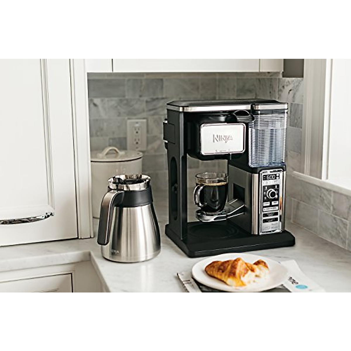 Ninja Coffee Bar Auto-iQ Programmable Coffee Maker with 6 Brew Sizes, 5 Brew Options, Milk Frother, Removable Water Reservoir, Stainless Carafe (CF097)