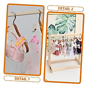 Ciieeo 15pcs Doll Hanger Wooden Clothes Hanger Wood Clothes Hangers Doll Clothes Rack Small Clothes Hangers Doll Clothes Hanger Mini Doll Hanger Tiny Doll Clothes Hangers Small Hangers