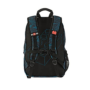 LEGO Heritage Classic Kids School Backpack Bookbag, for Travel, On-The-Go, Back to School, Boys and Girls, with Adjustable Padded Straps and Fun Patterns, Blue Print