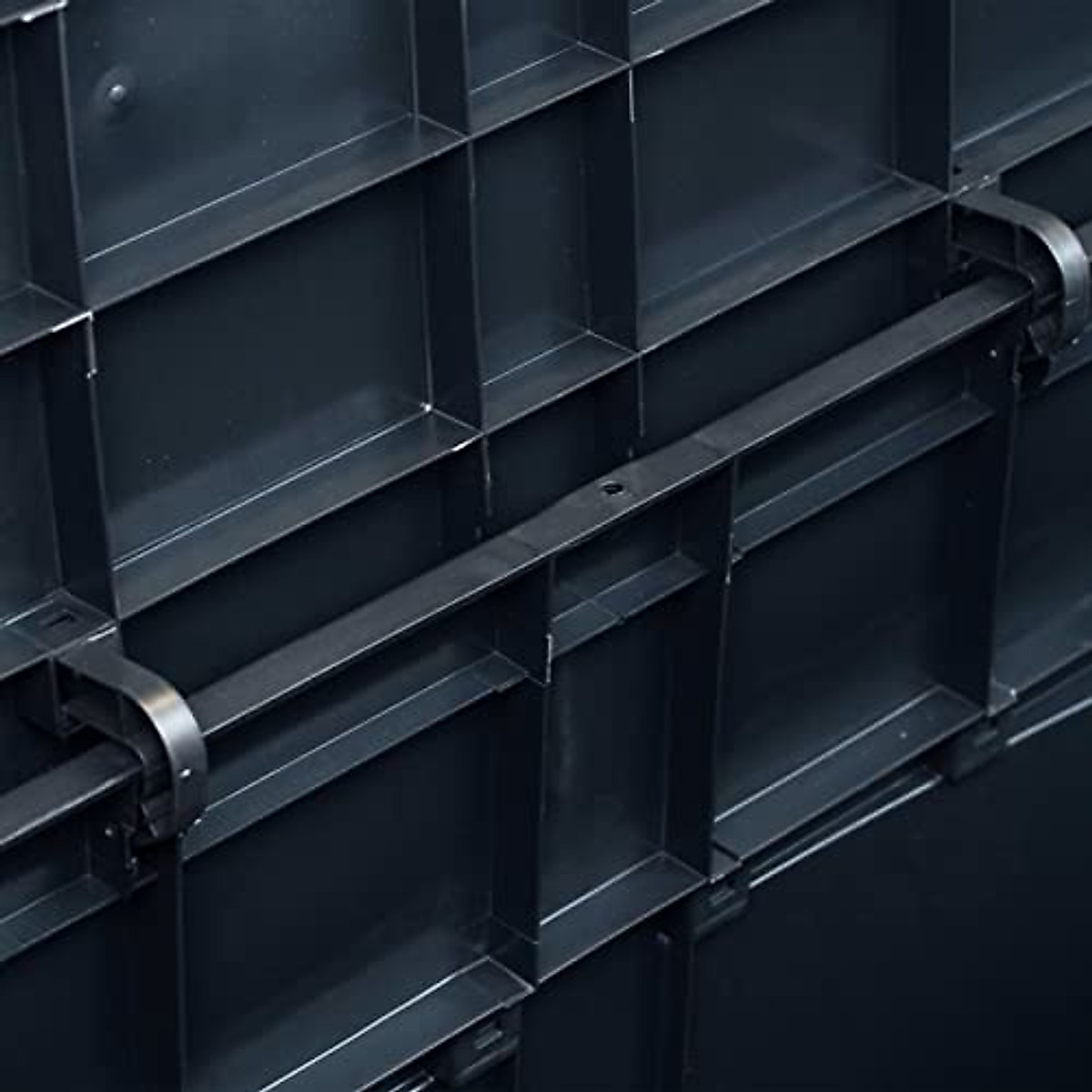 Tidyard Garden Storage Box Plastic Storage Container 84.5 Gal Deck Box Garden Tool Organization Black for Patio, Lawn, Poolside, Backyard, Outdoor Furniture 46.9in x 18.1in x 23.6in (L x W x H)