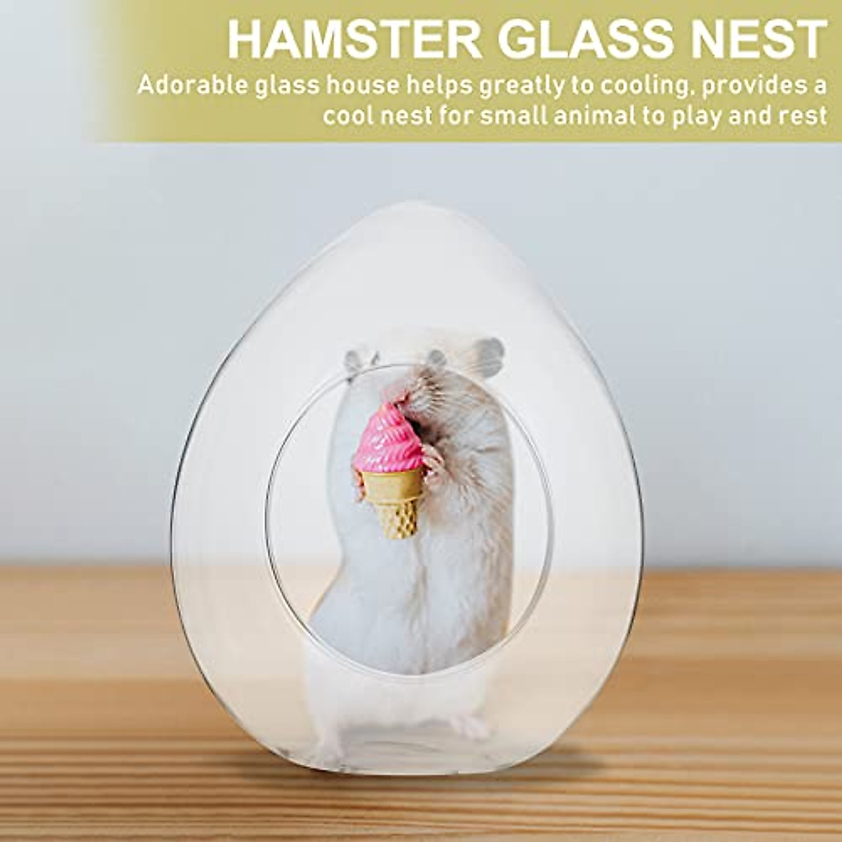 PATKAW Hamster Cages Hamster Cages Chinchilla Cage Glass Hamster House Glass Hamster Hamster Bed House Summer Hamster Hideout Clear Small Animal Hamster Cages Chinchilla Cage Chinchilla Cage