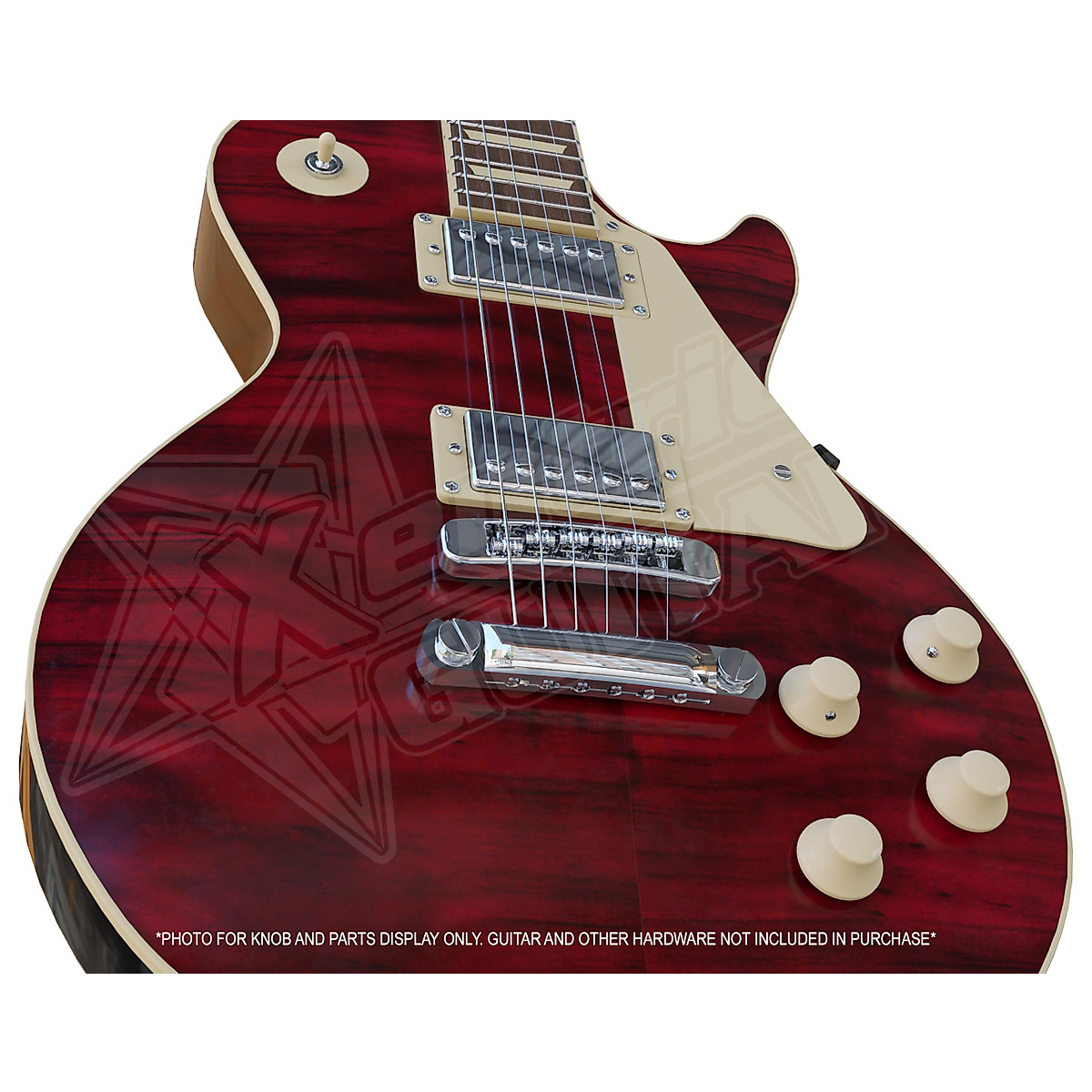 Xentric Guitars - Super Solid Series Resin Guitar Knobs (AllParts Concentric Knob, Yellow)