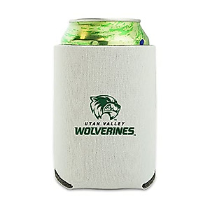 Utah Valley University Secondary Logo Can Cooler - Drink Sleeve Hugger Collapsible Insulator - Beverage Insulated Holder