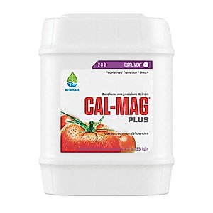 Botanicare Cal-Mag Plus, A Calcium, Magnesium, And Iron Plant Supplement, Corrects Common Plant Deficiencies, Add To Water Or Use As A Spray, 2-0-0 NPK, 5 Gallon