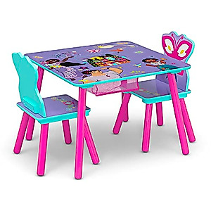 Disney Encanto Kids Table and Chair Set with Storage (2 Chairs Included) by Delta Children - Ideal for Arts & Crafts, Snack Time, Homeschooling, Homework & More - Greenguard Gold Certified, Purple