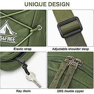 G4Free Small Crossbody Bag RFID Side Shoulder Cell Phone Bag Mini Wallet Purse For Men, Women(Army Green)