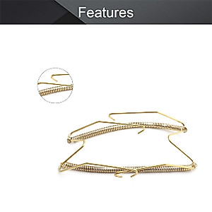 MroMax Plate Hanger 13.98" W Type Stainless Steel Plate Hangers Invisible Wall Hooks for Walls Compatible Decorative Plates Hooks Dish Display Holder Golden 1PCS