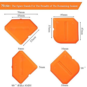 2PCS Caulk Tool Kit, Caulking Tool Set Sealant Silicone Finishing Tools, Caulking Guns Accessories Caulking Removal Tool for Kitchen Bathroom Floor Window Sealant Sealing Sink Joint, Reuse and Replace