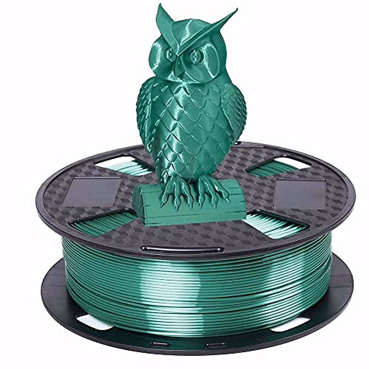 Shiny Silk Green PLA Filament 1.75 mm 3D Printer Filament 1KG 2.2LBS Spool 3D Printing Material Shine Silky Shiny Metal PLA CC3D Silk PLA Metallic Sage Green Color