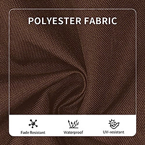 YITAHOME 3-Seat Porch Swing Outdoor Heavy Duty Patio Swing Chair with Stand Adjustable Canopy Soft Cushion for Garden, Patio, Lawn, Balcony and Deck, Brown